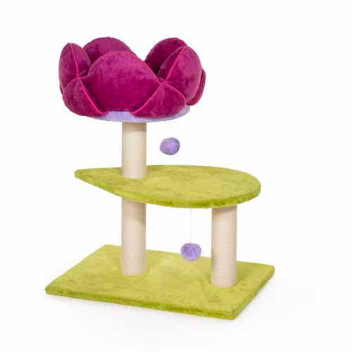 Prevue Pet Flower Power Cat Scratching Post Tree | Kitties & Cream