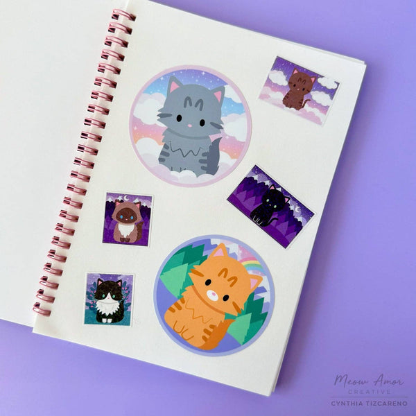 Wishing Star Black Cat Reusable Sticker Book | Kitties & Cream