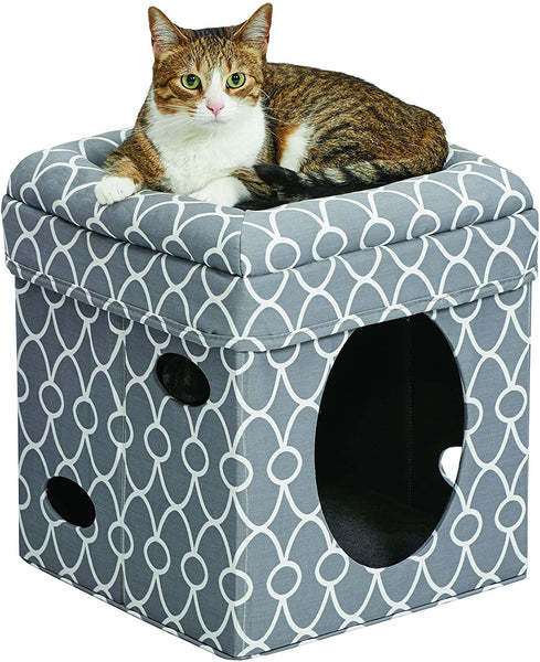 MidWest Curious Cat Cube Hideaway | Kitties & Cream